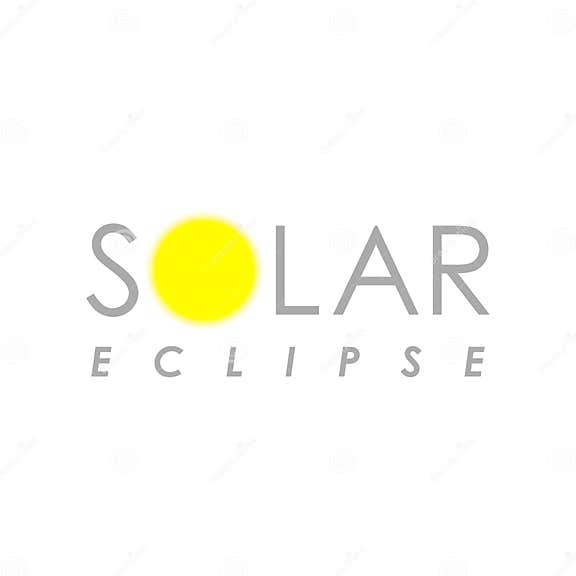 Solar Eclipse Text Logo Design Vector Flat Stock Vector - Illustration ...