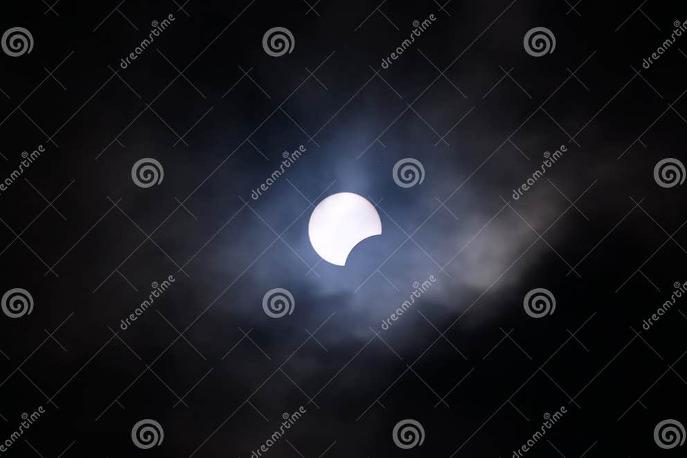 Solar eclipse in Toronto stock image. Image of light - 314623345