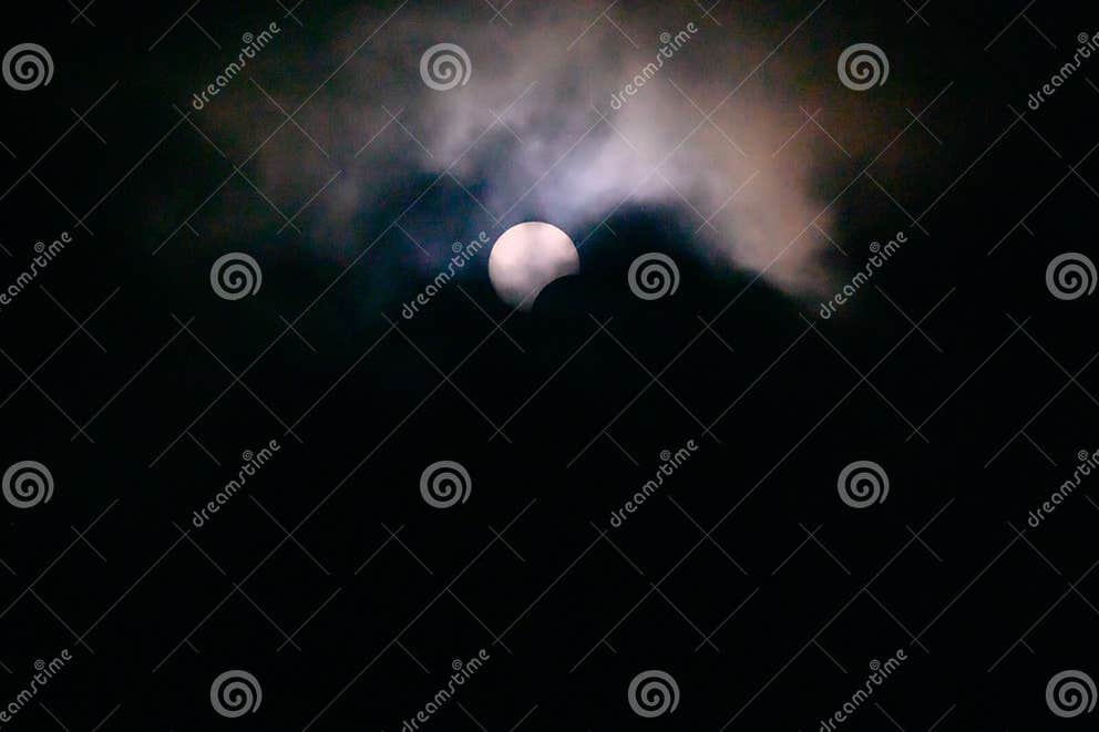 Solar eclipse in Toronto stock photo. Image of space - 314623352