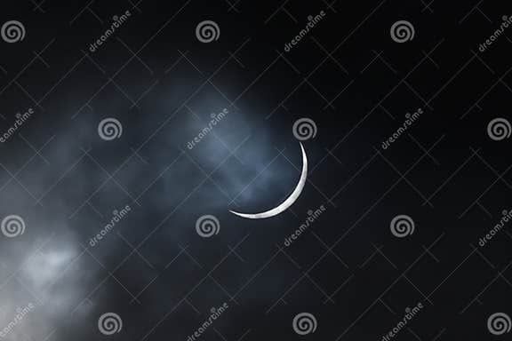 Solar eclipse in Toronto stock image. Image of ontario - 314623379
