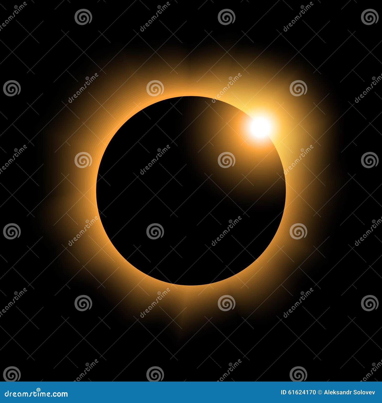 Solar eclipse variant 2 stock vector. Illustration of natural - 61624170