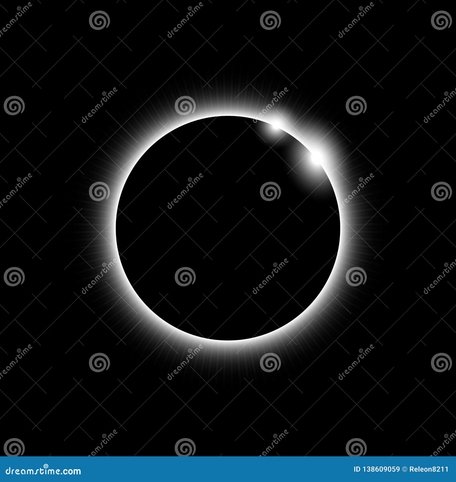 Solar Eclipse, Vector Eps 10 Stock Vector - Illustration of light ...
