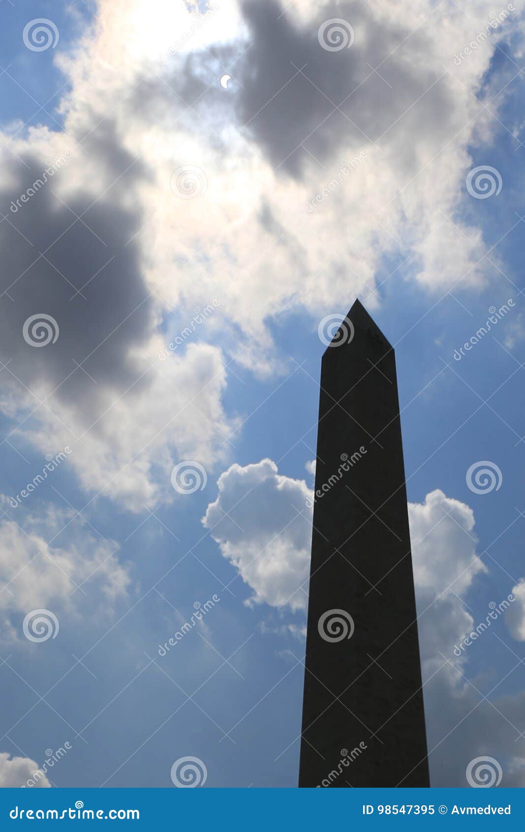 Solar Eclipse in Washington DC, USA Stock Image - Image of dark ...