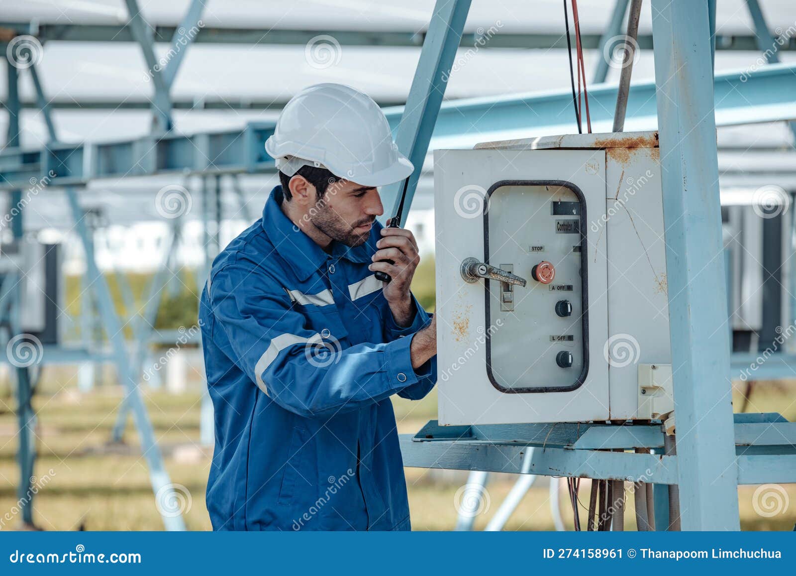 Solar Electric Installer and Practitioner Inspect Electrical Systems ...