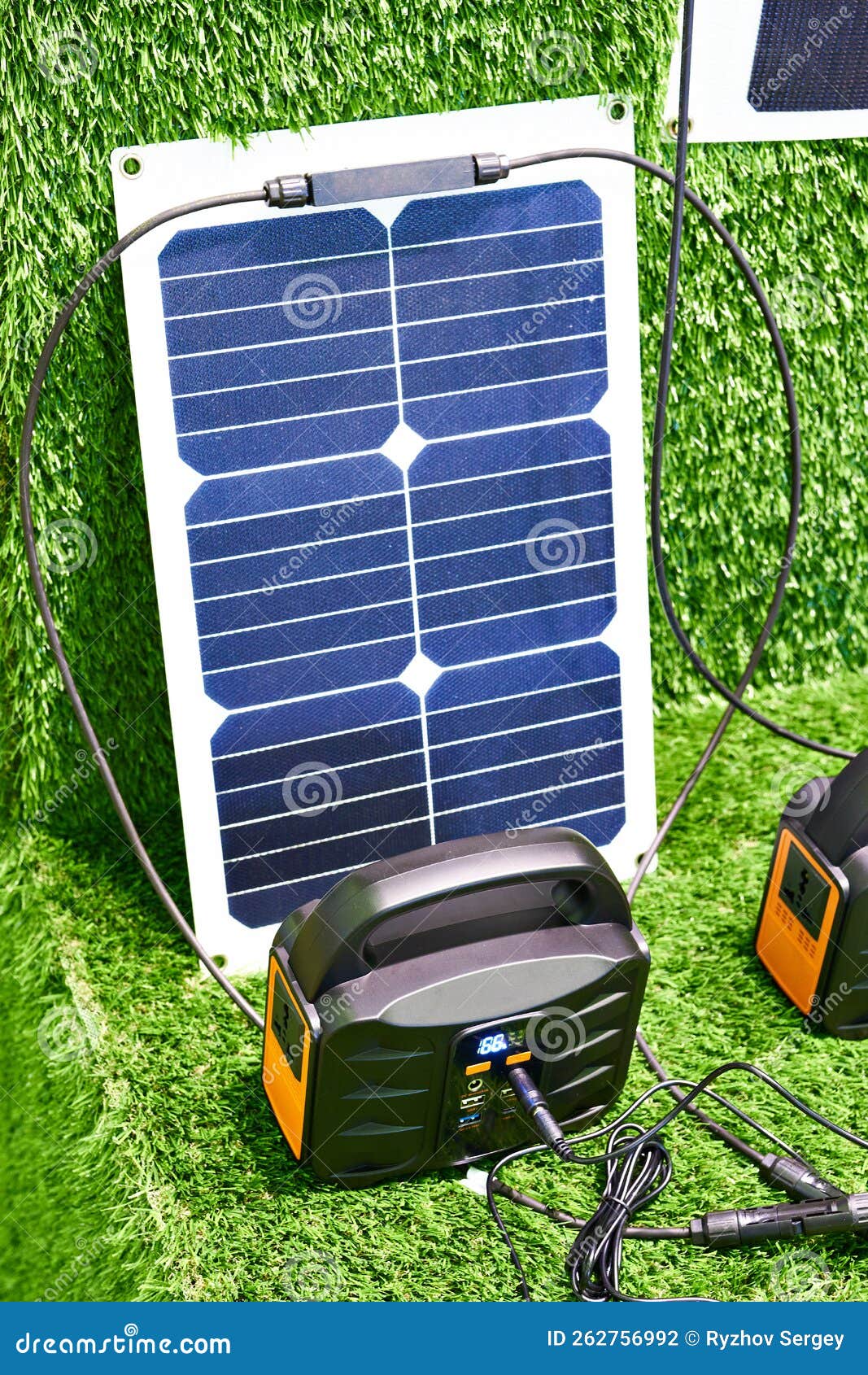 Solar Electro Panel and Battery Stock Photo - Image of renewable ...