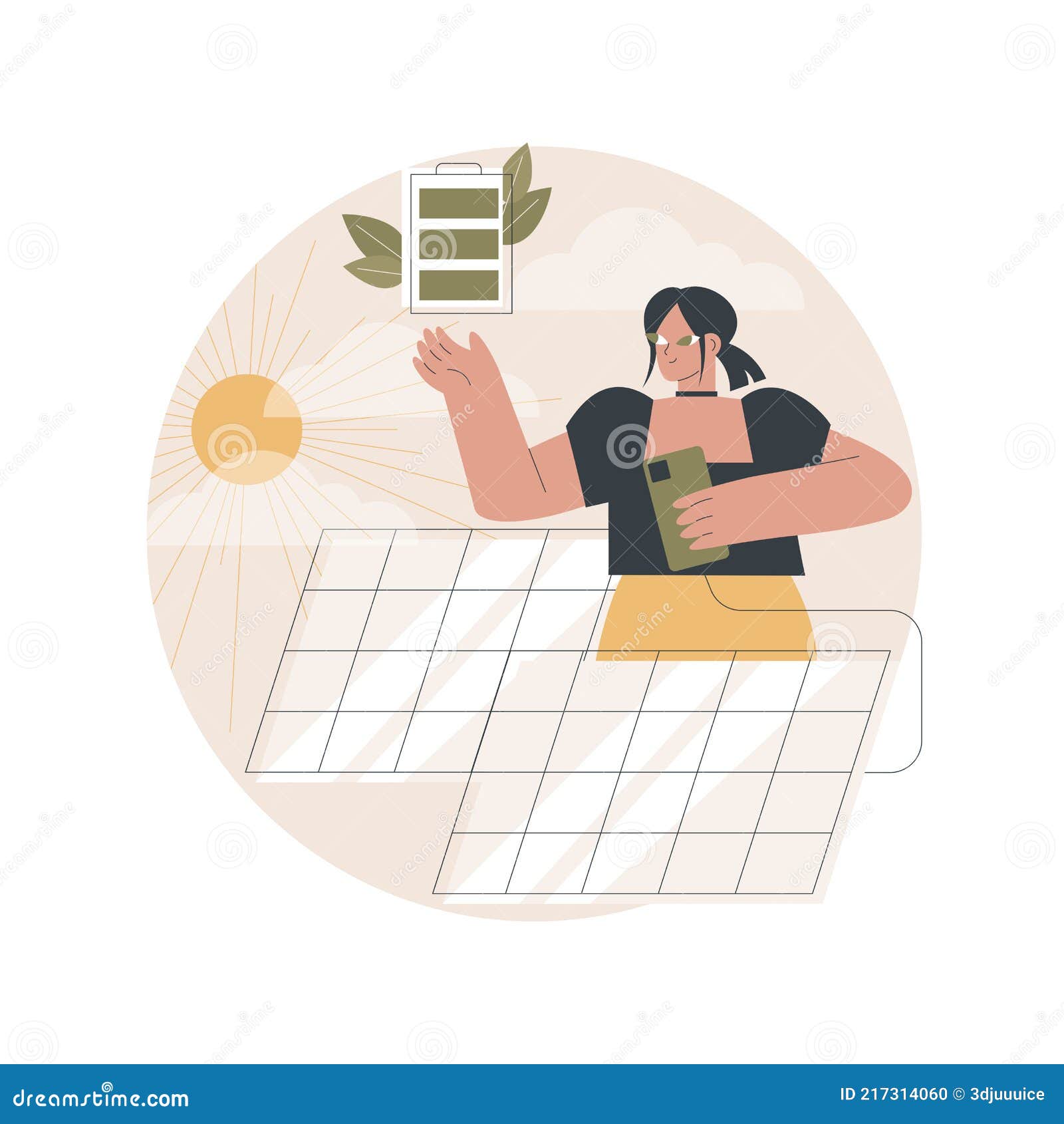 Solar Energy Abstract Concept Vector Illustration. Stock Vector ...