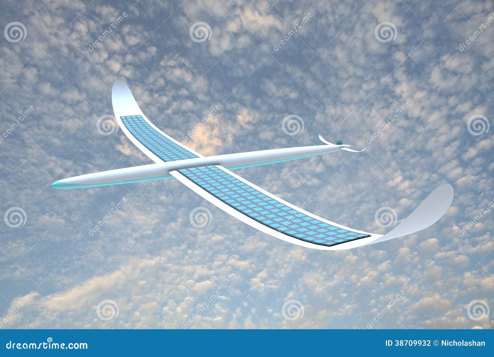 Solar energy airplane stock illustration. Illustration of environment ...