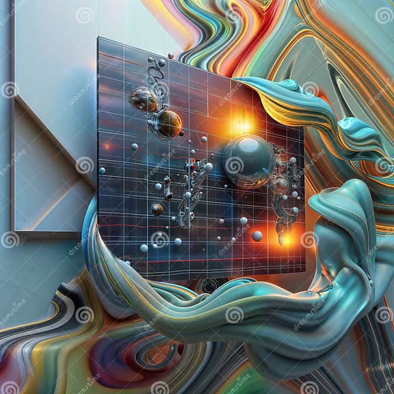 Solar Panel Art Design, Generative Ai Stock Illustration - Illustration ...