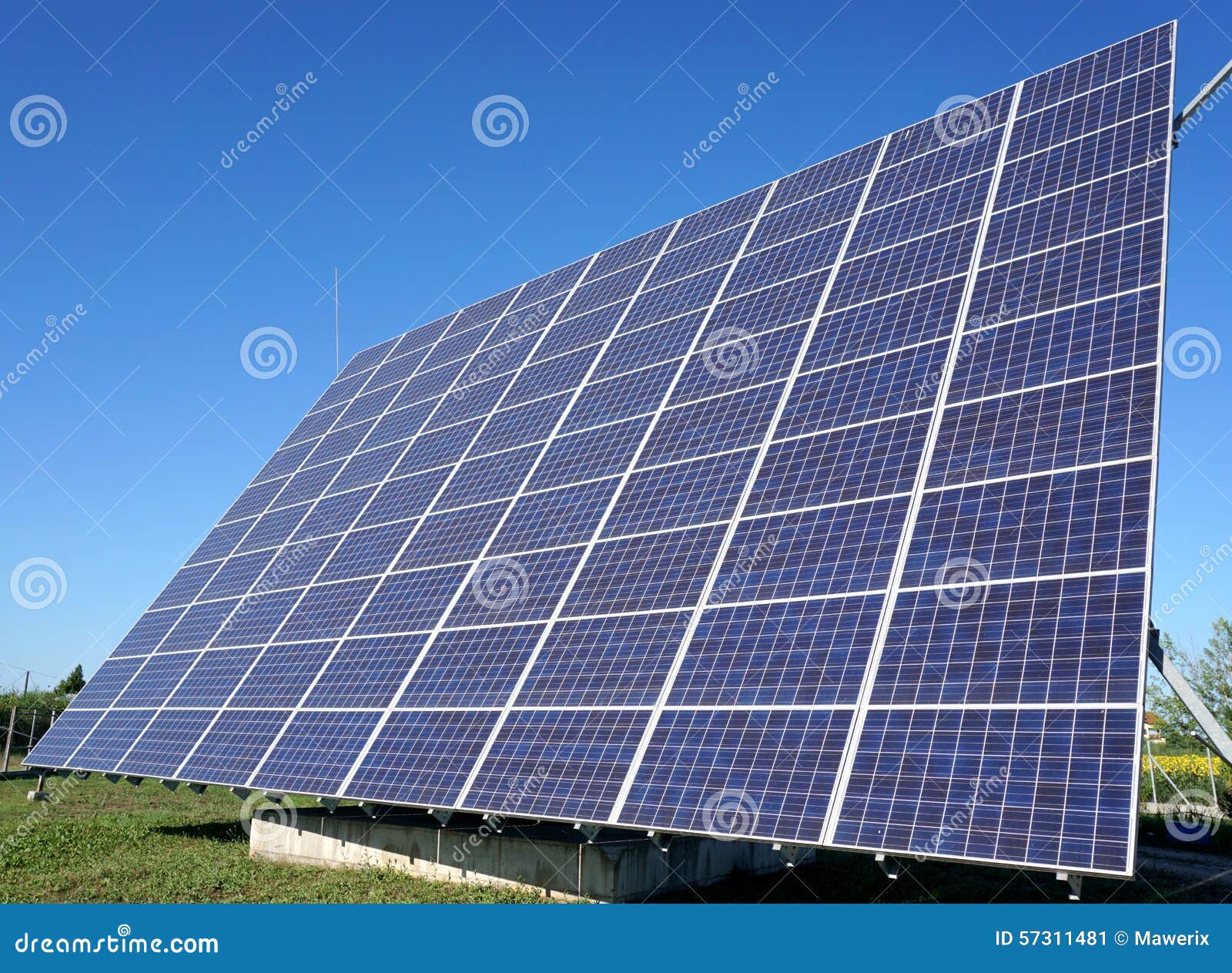 Solar energy stock image. Image of nature, blue, meadow - 57311481
