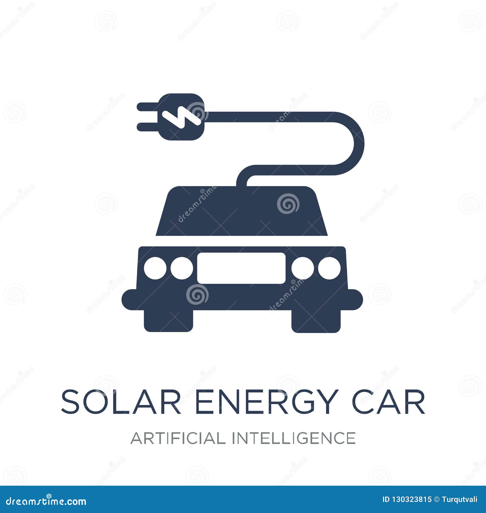 Solar Energy Car Icon. Trendy Flat Vector Solar Energy Car Icon Stock ...