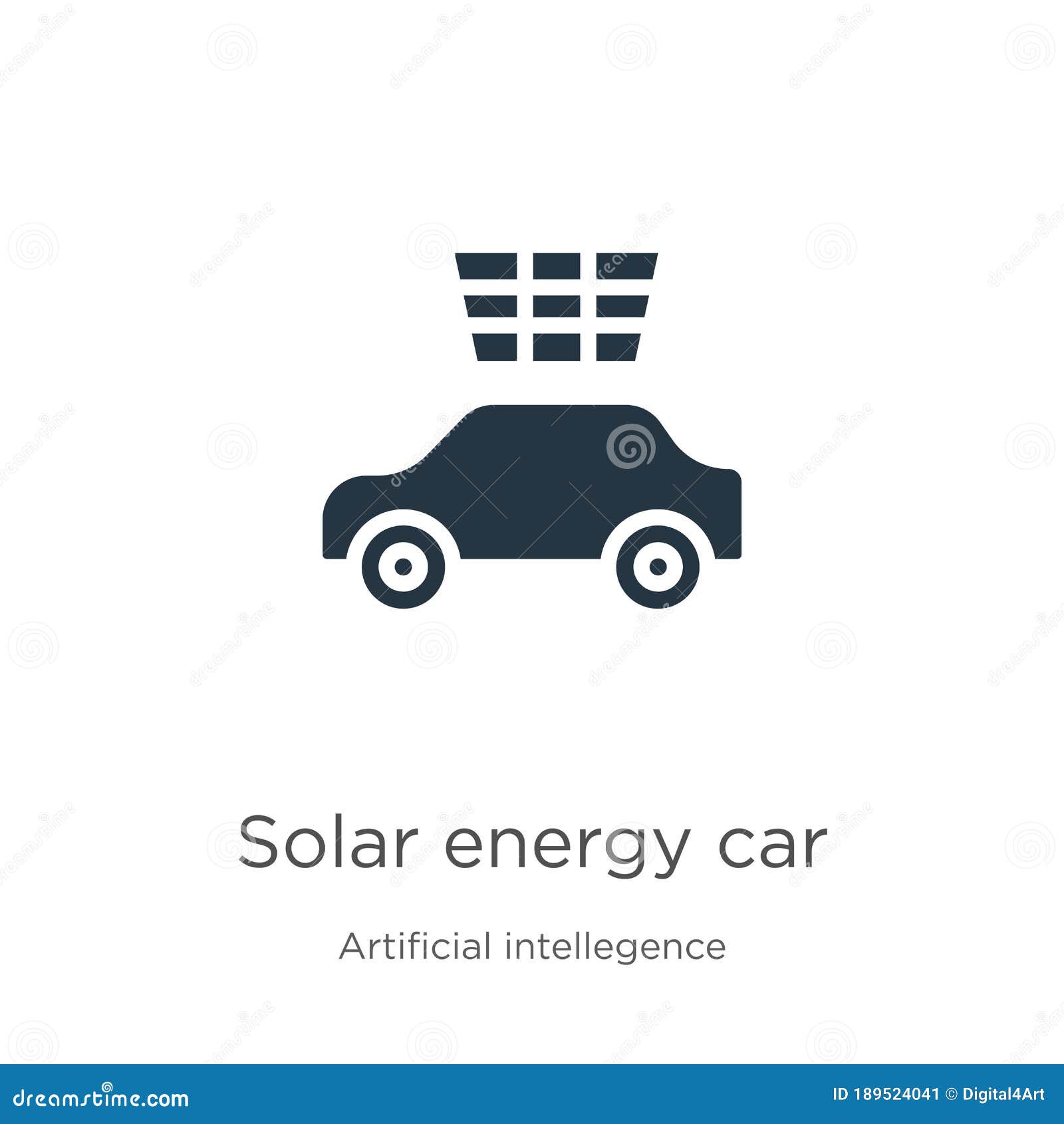 Solar Energy Car Icon Vector. Trendy Flat Solar Energy Car Icon from ...