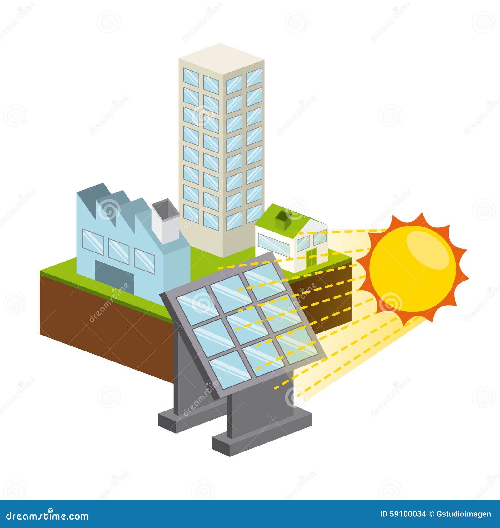 Solar energy stock vector. Illustration of design, graphic - 59100034