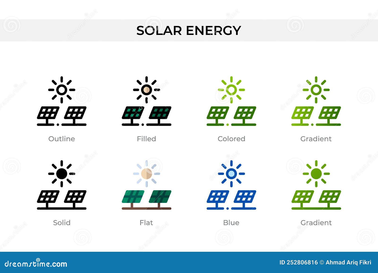 Solar Energy Icon in Different Style. Solar Energy Vector Icons ...