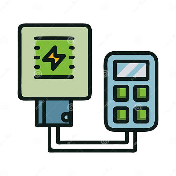 Solar Energy Inverter and Power Control System Illustration Stock ...