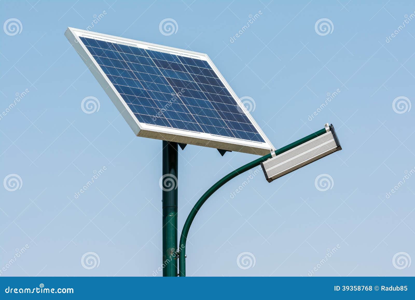 Solar Energy Light Post stock photo. Image of innovation - 39358768