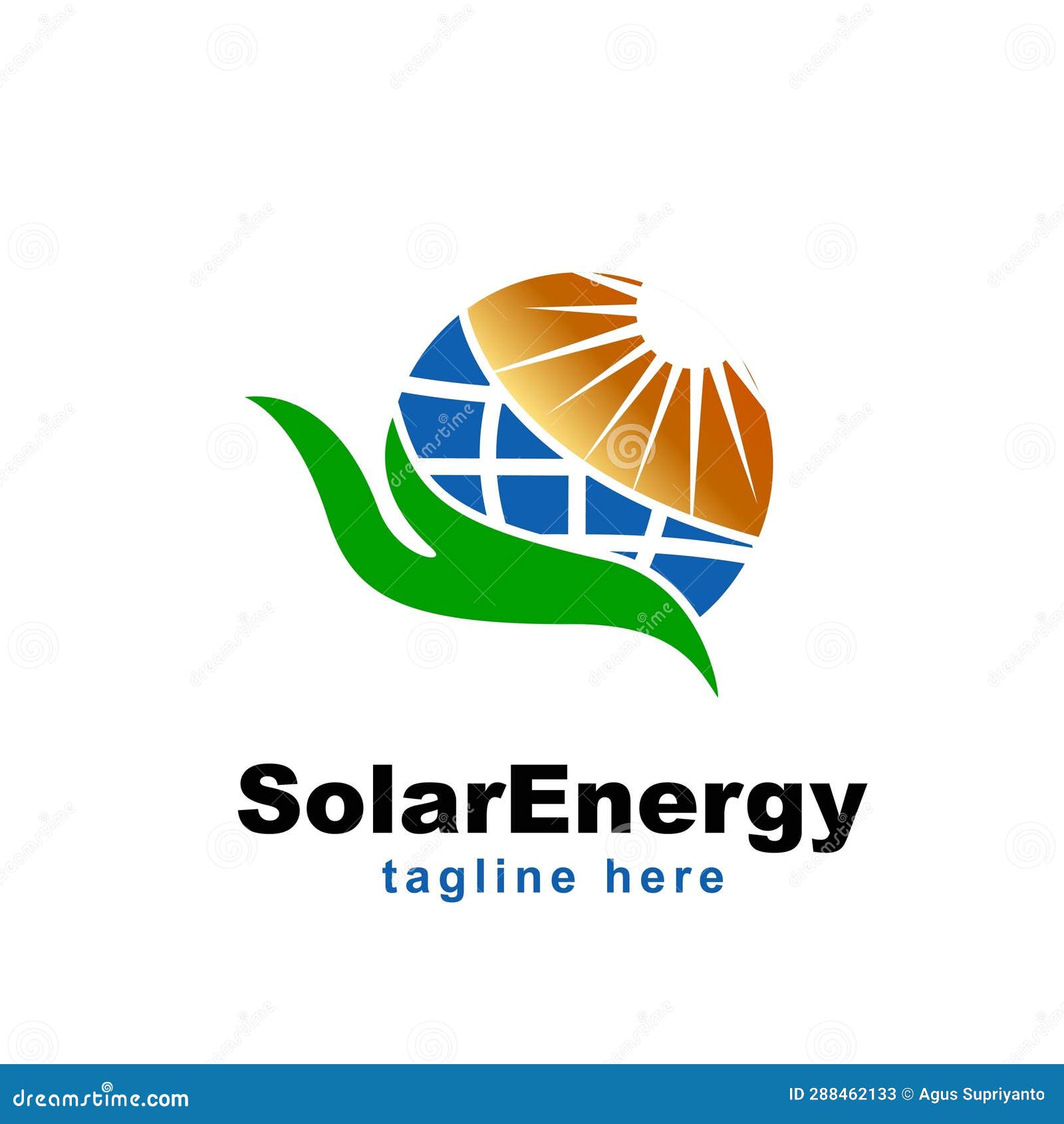 Solar Energy Logo Renewable Green Energy Vector Stock Vector ...