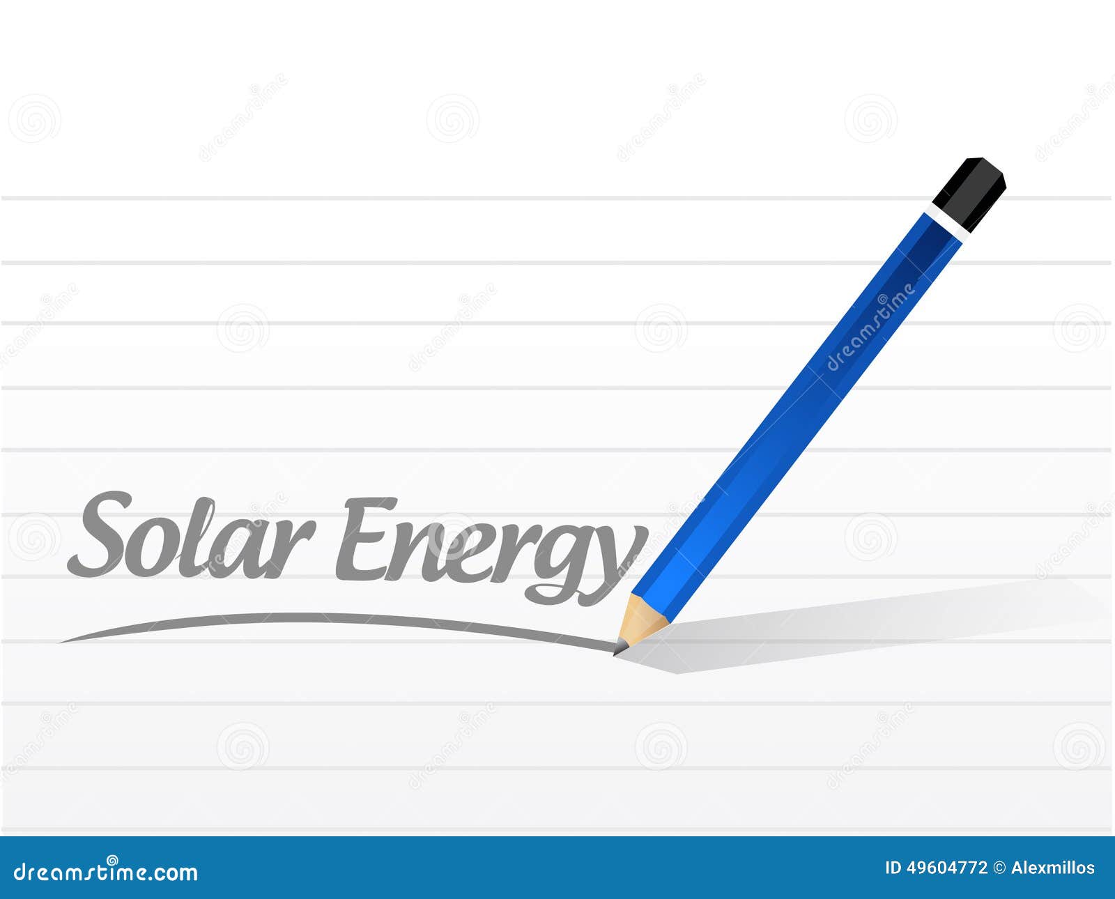 Solar Energy Message Illustration Design Stock Illustration ...