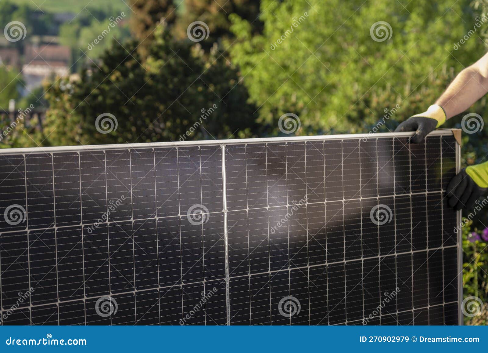 Fitting Solar Panels To Roof Royalty-Free Stock Photo | CartoonDealer ...