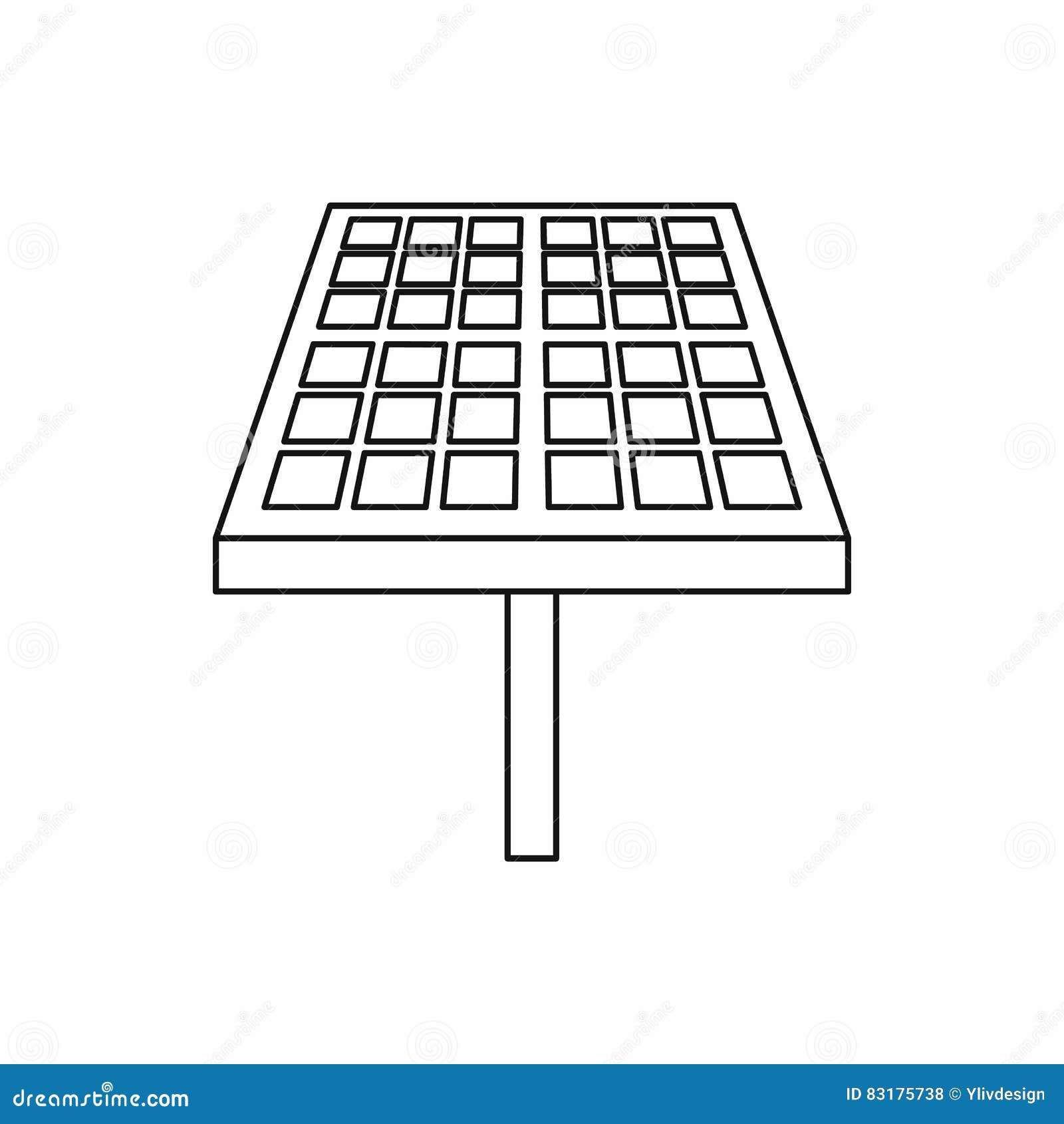 Solar Energy Panel Icon, Outline Style Stock Vector - Illustration of ...