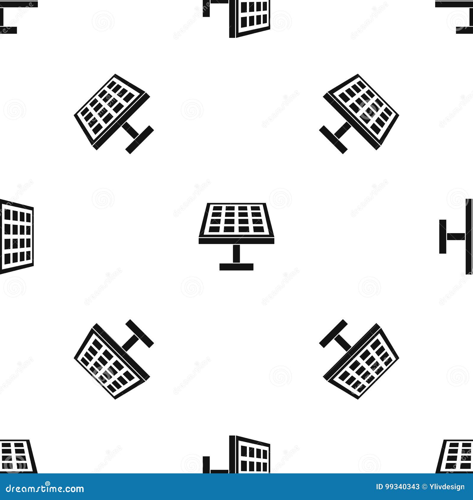 Solar Energy Panel Pattern Seamless Black Stock Vector - Illustration ...