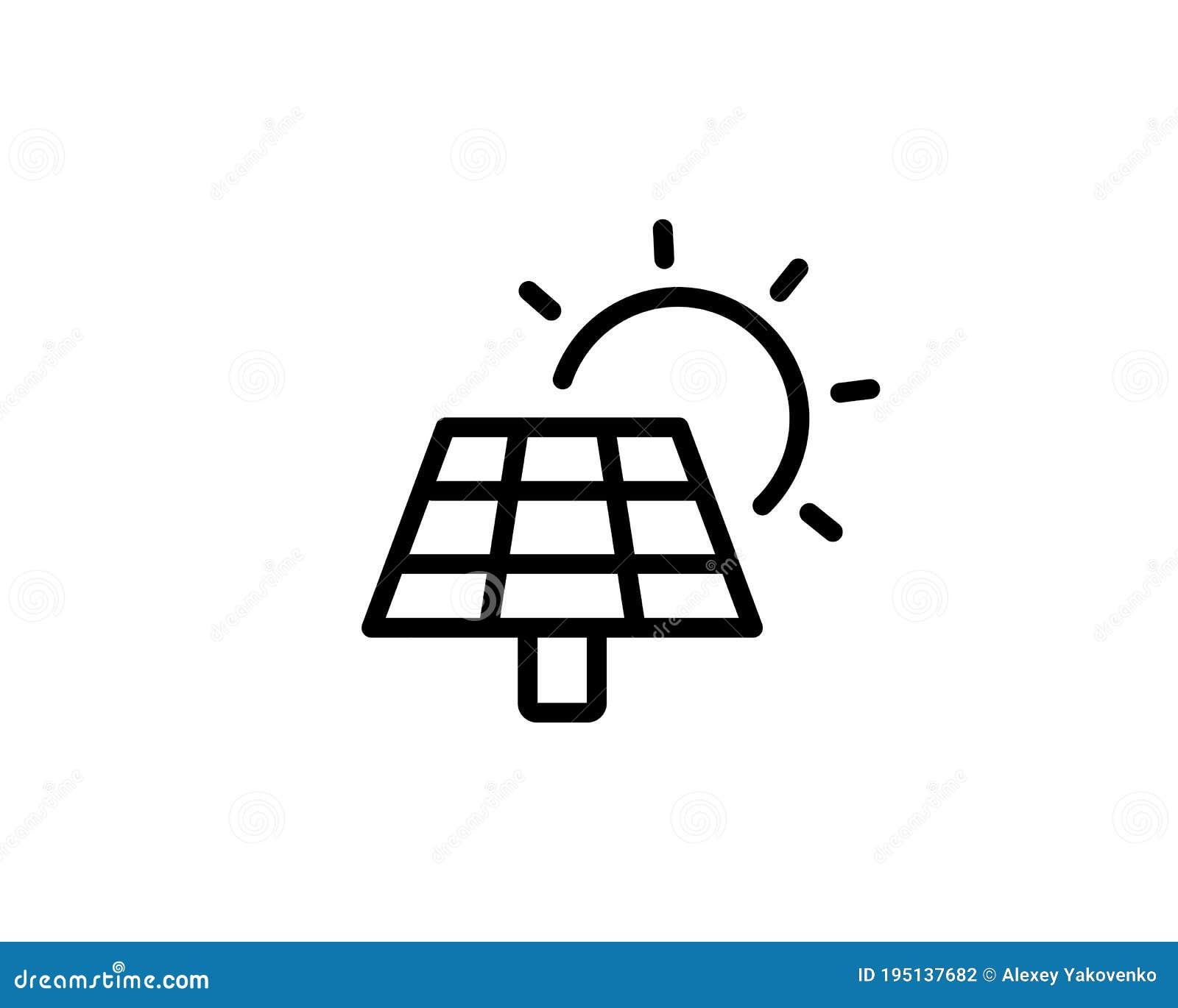Solar Energy Panel. Power Battery Icon. Vector on Isolated White ...