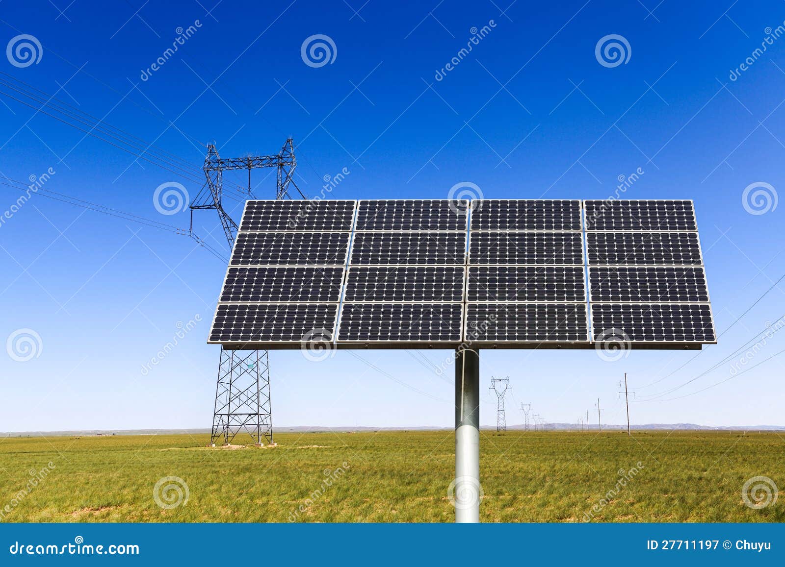 Solar Energy Panel on the Prairie Stock Image - Image of ecology ...