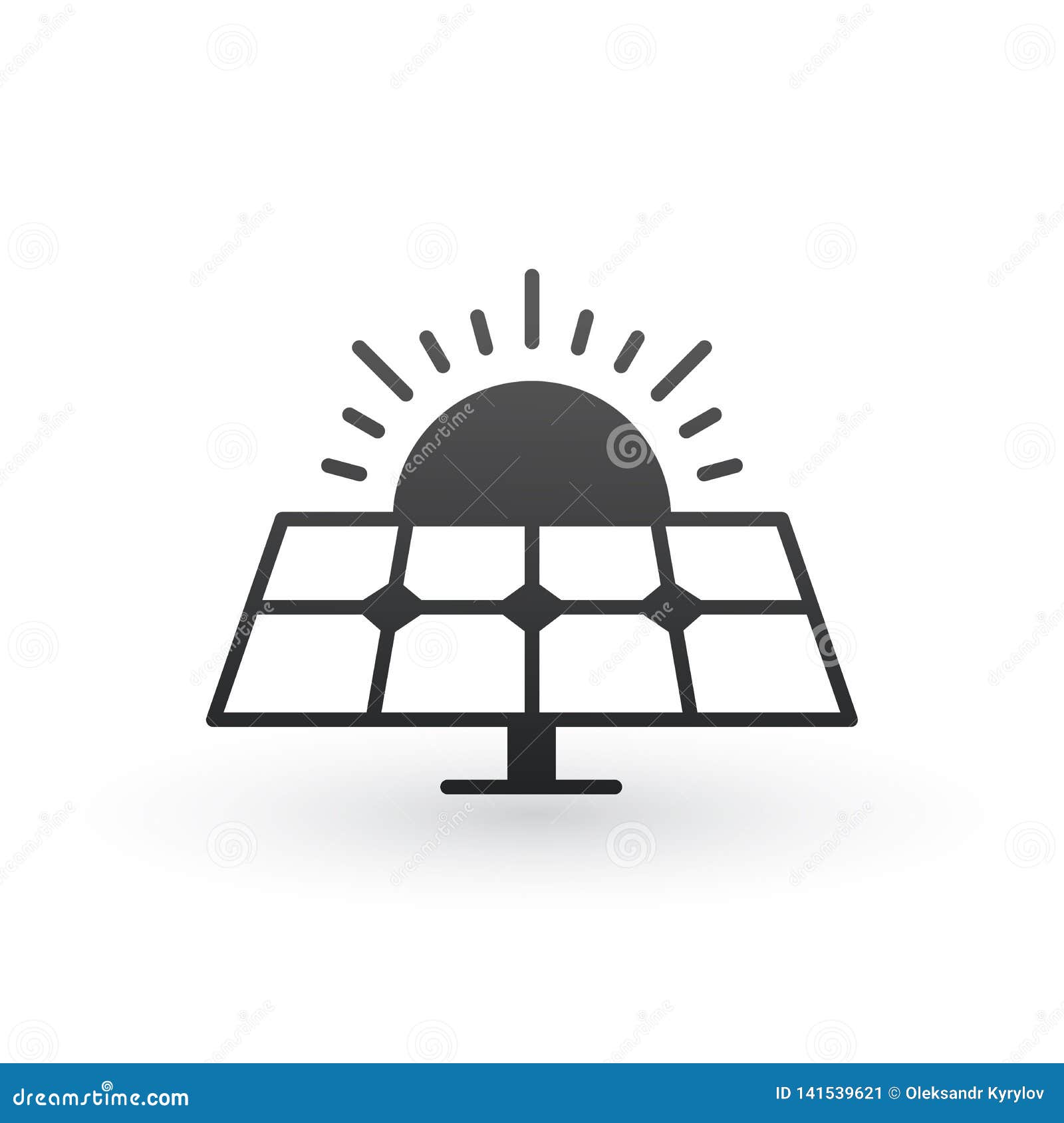 Solar Energy Panel and Sun. Ecology Concept. Environmental Technology ...