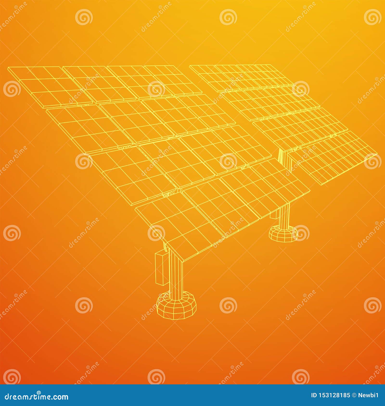Solar energy panel vector stock vector. Illustration of frame - 153128185