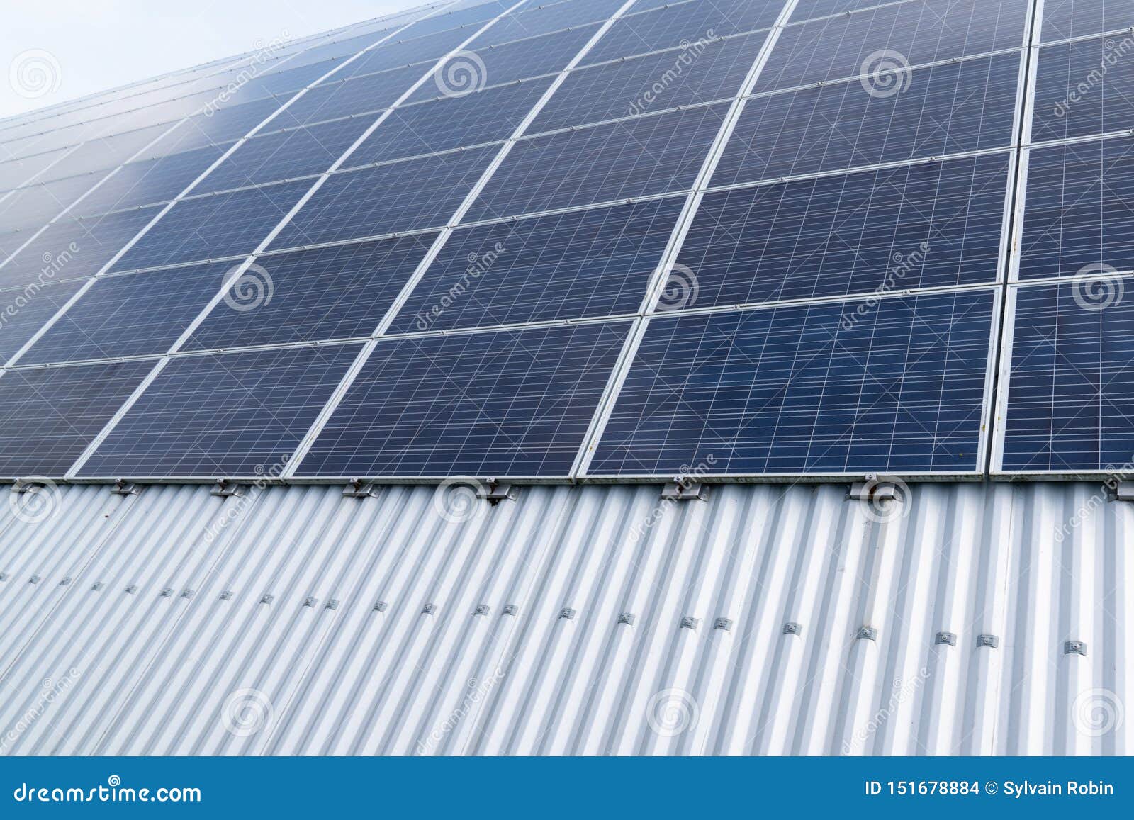 Solar Energy Panels in Industrial Building Stock Photo - Image of clean ...