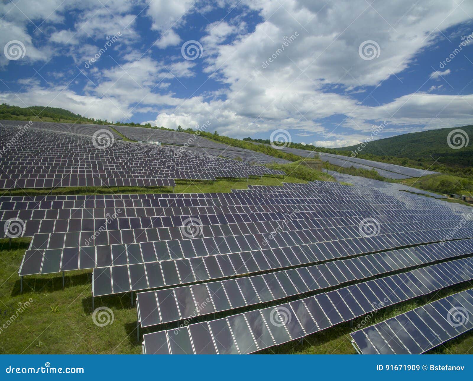 Solar energy panels stock image. Image of installation - 91671909