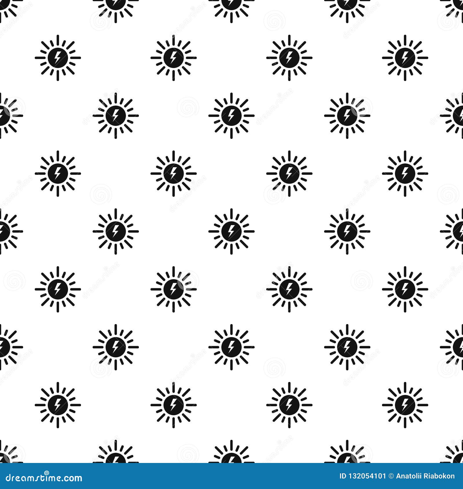 Solar Energy Pattern Seamless Vector Stock Vector - Illustration of ...