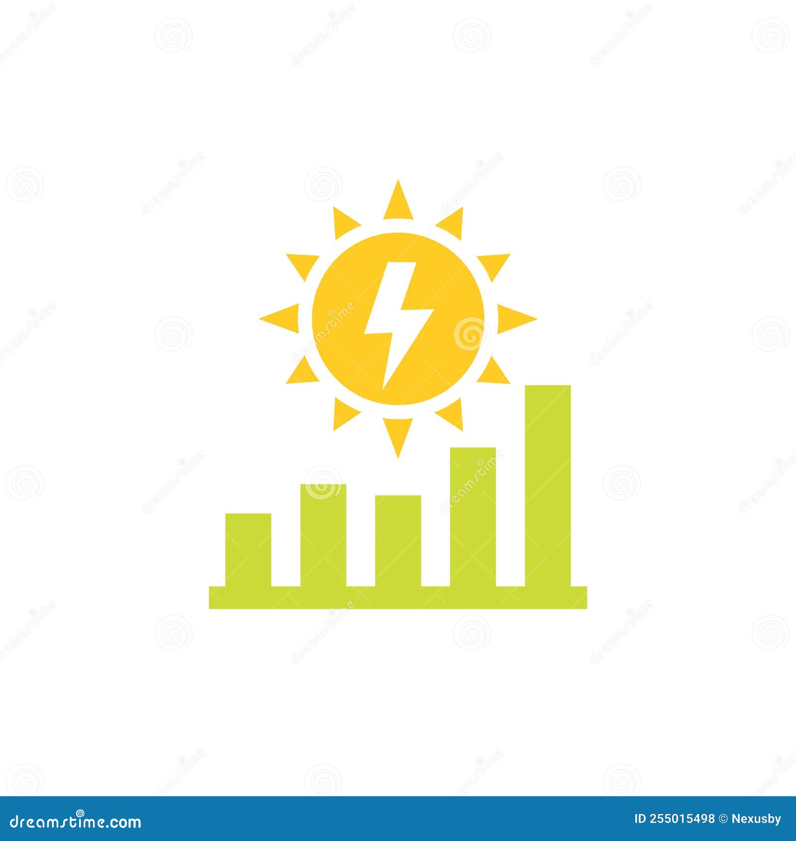 Solar Energy Production Level Icon with a Graph Stock Vector ...