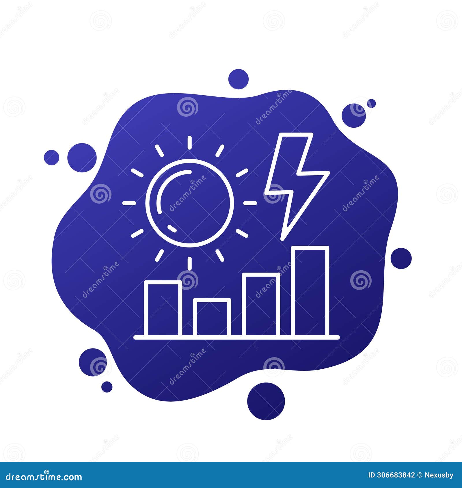 Solar Energy Production Line Icon, Vector Stock Vector - Illustration ...