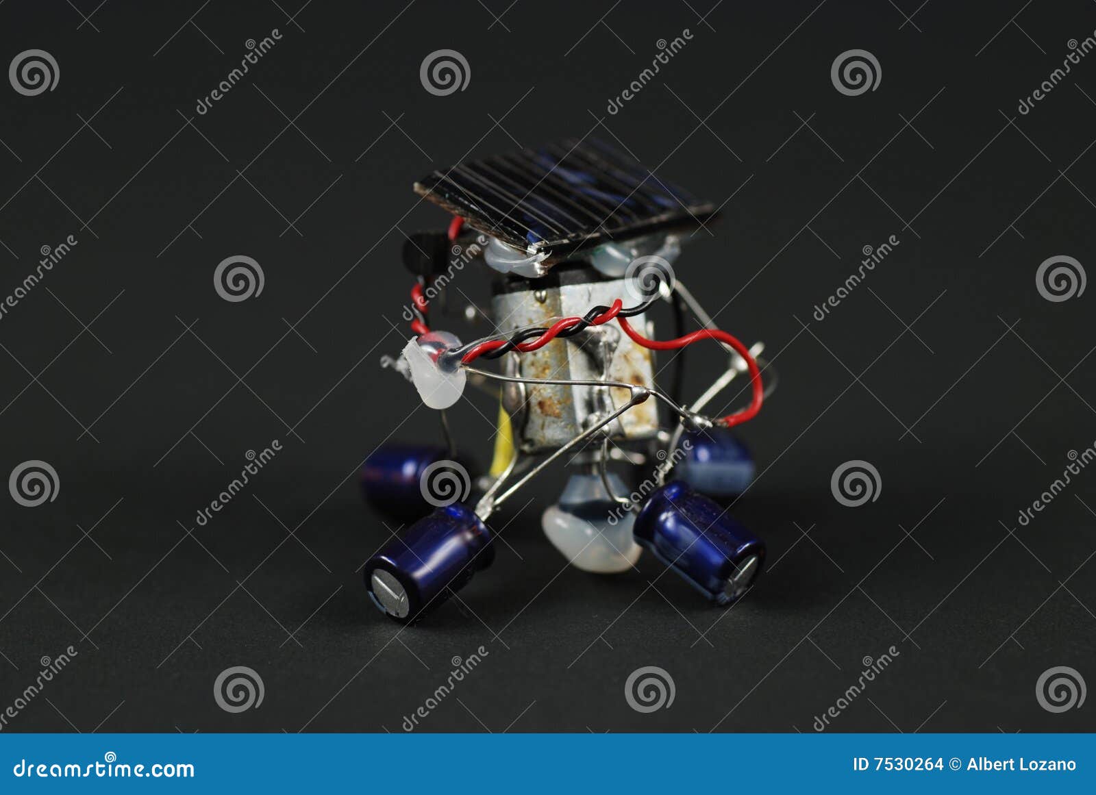 Solar energy robot stock photo. Image of technology, resistor - 7530264
