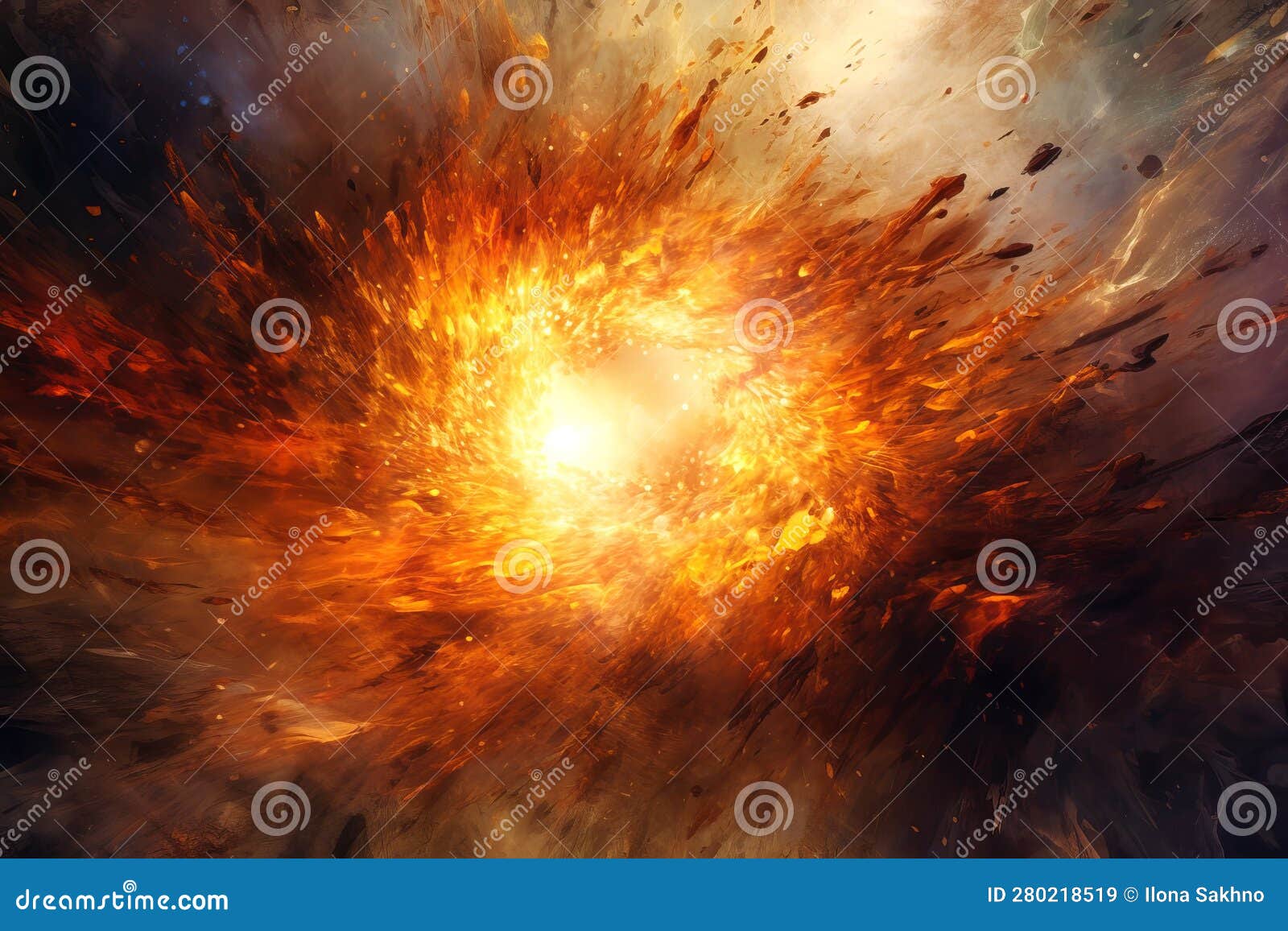 Solar Explosion Concept on Theme of Ecology, Environment Stock ...