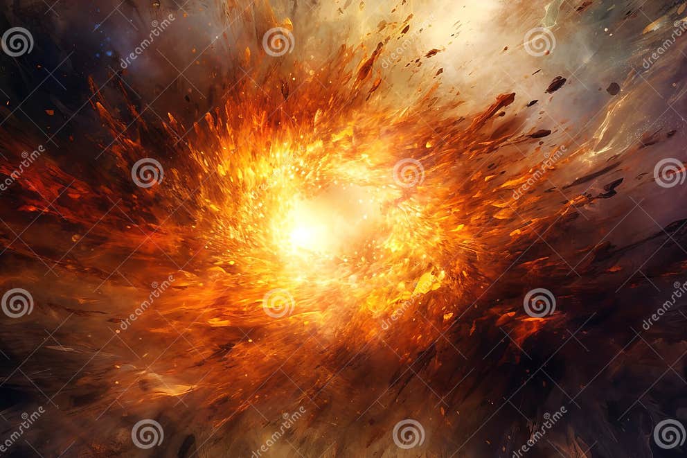 Solar Explosion Concept on Theme of Ecology, Environment Stock ...