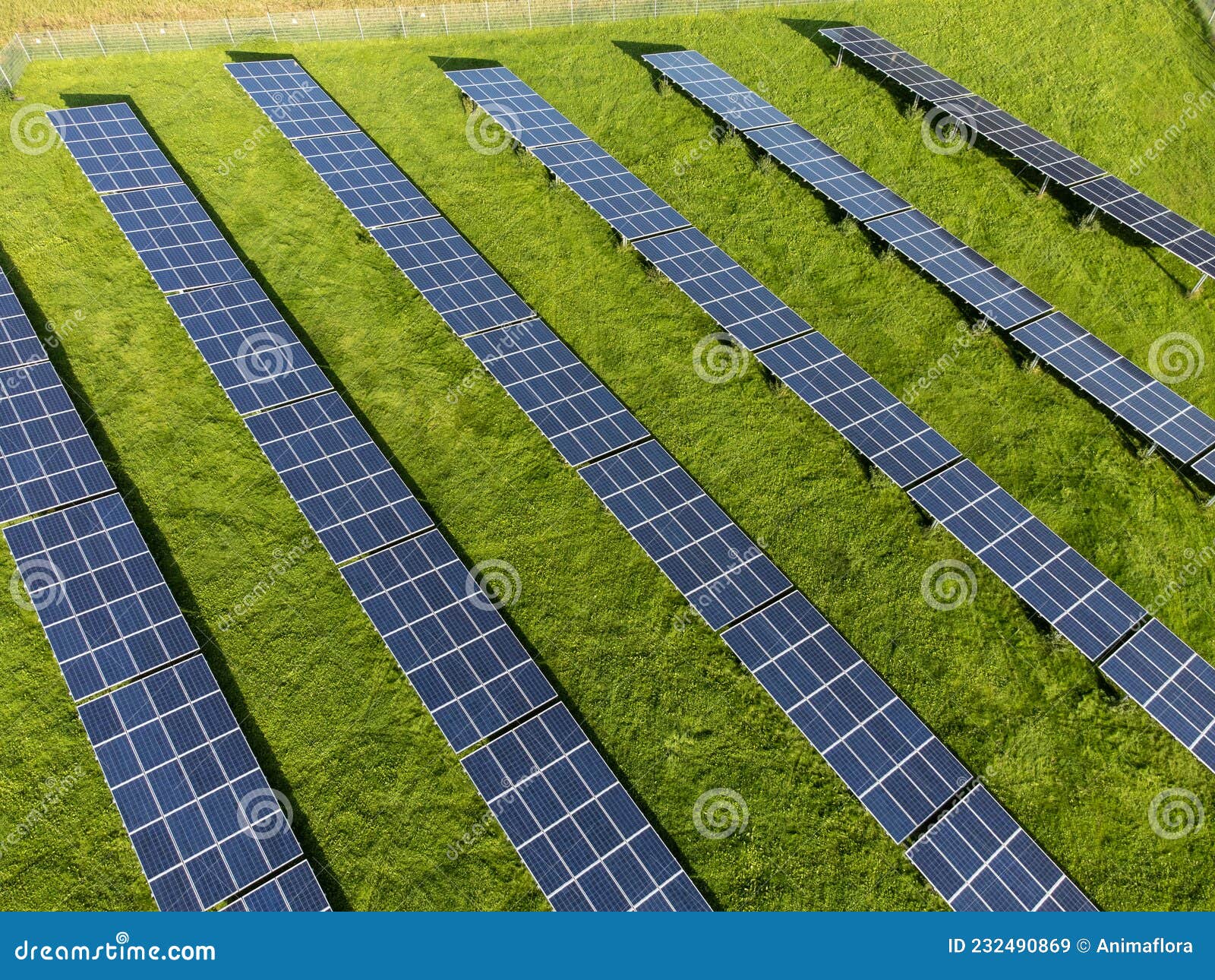 Solar farm panel top view stock image. Image of industrial - 232490869