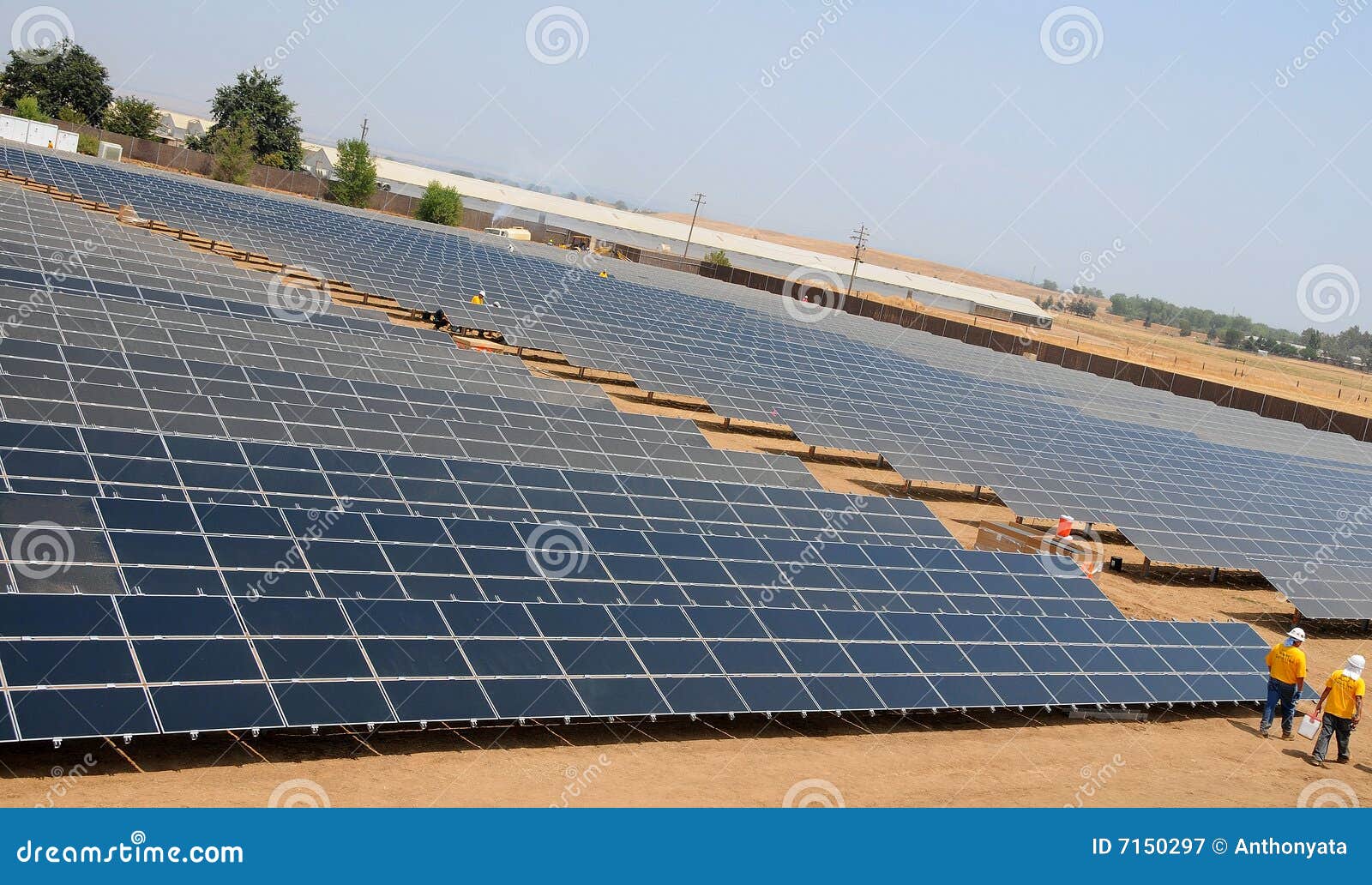 Solar Farm Under Construction 2 Stock Image - Image of commerce, clean ...