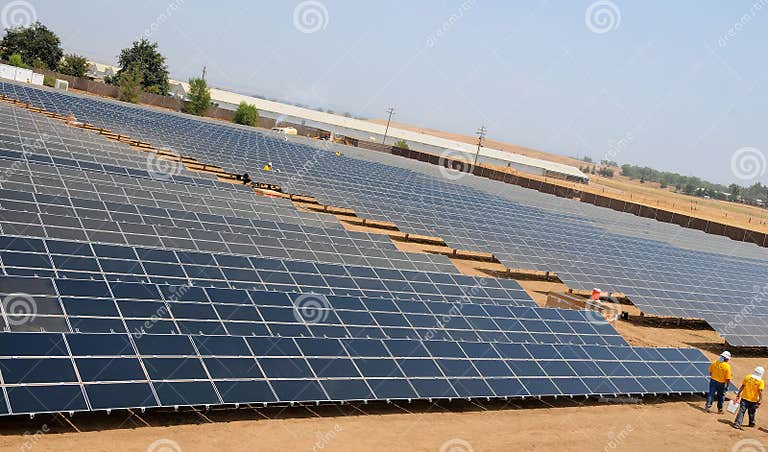 Solar Farm Under Construction 2 Stock Image - Image of commerce, clean ...