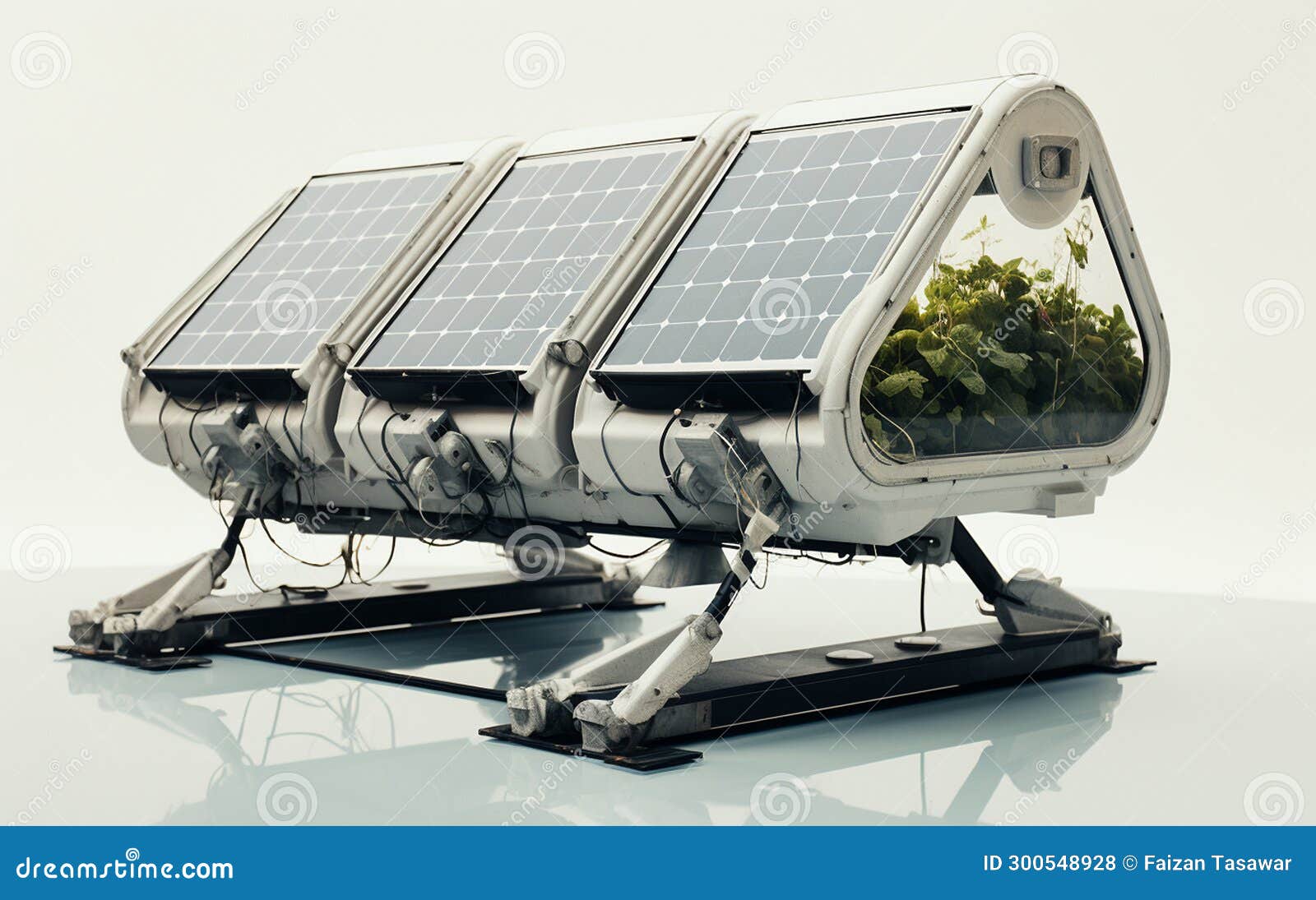 Solar Fish Feeders Set on a White Surface Generative Ai Stock Photo ...