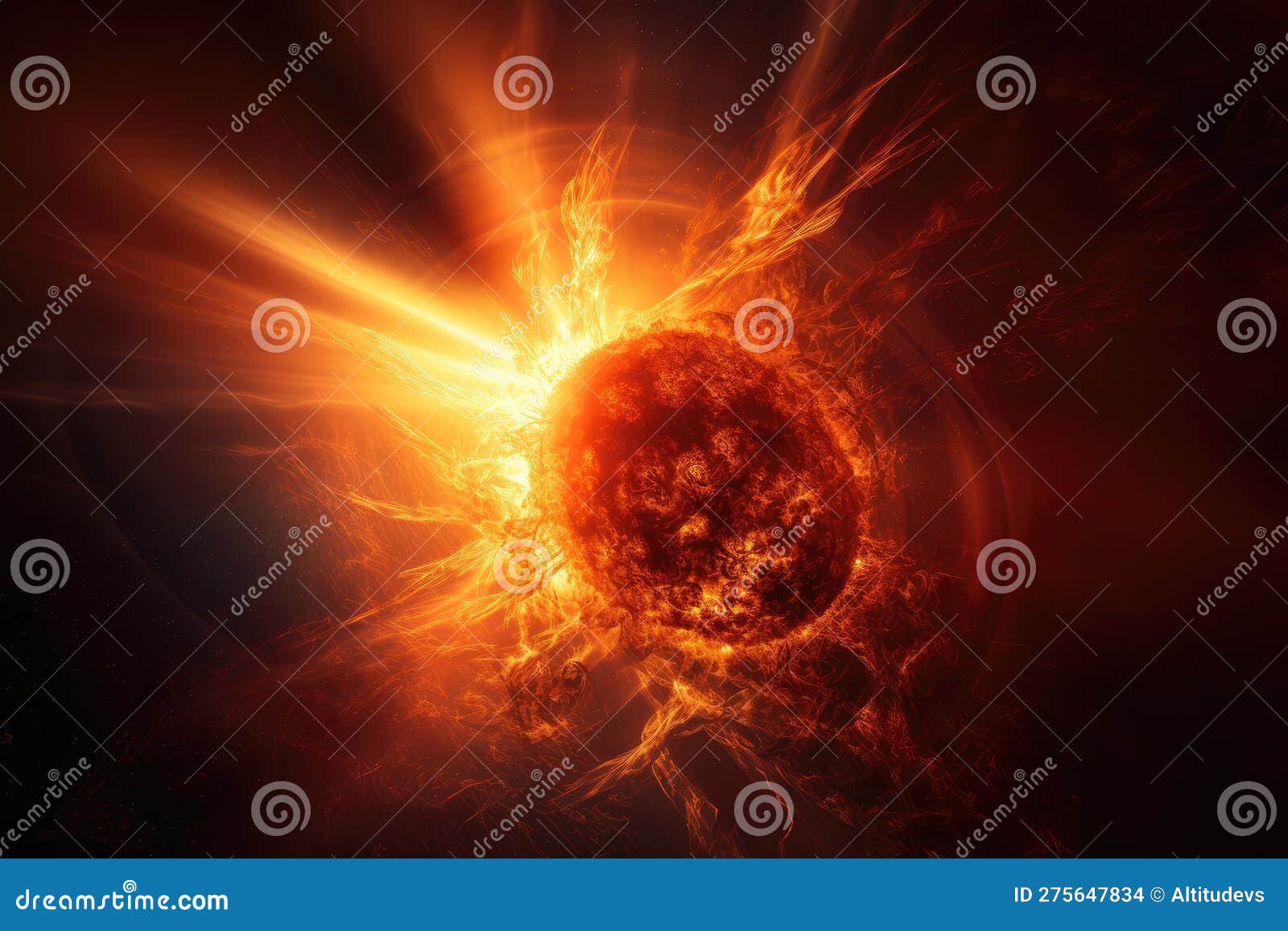 Solar Flare, Erupting from the Sun S Surface with a Burst of Heat and ...