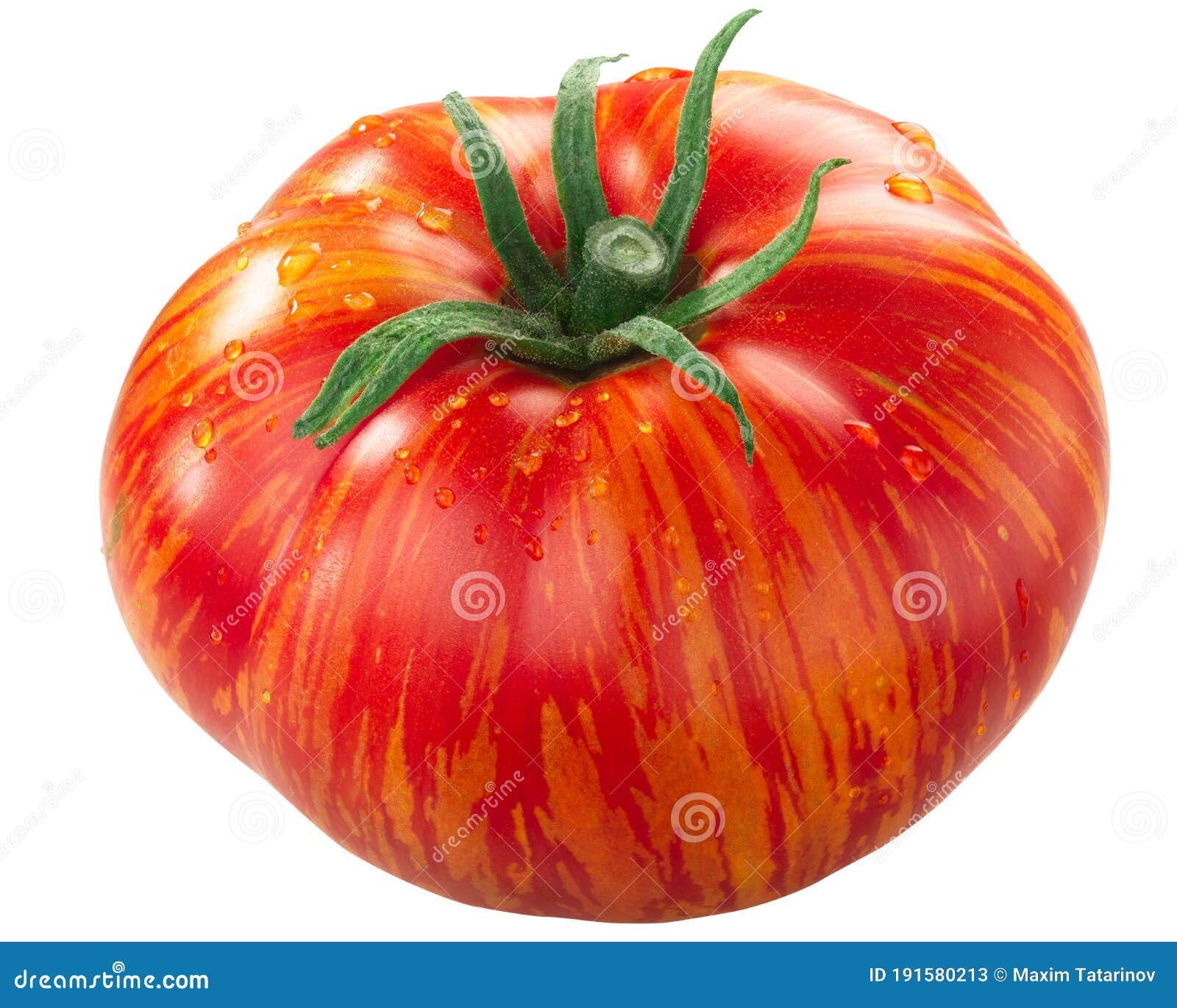Solar Flare Heirloom Tomato, Whole Fruit, Isolated Stock Image - Image ...