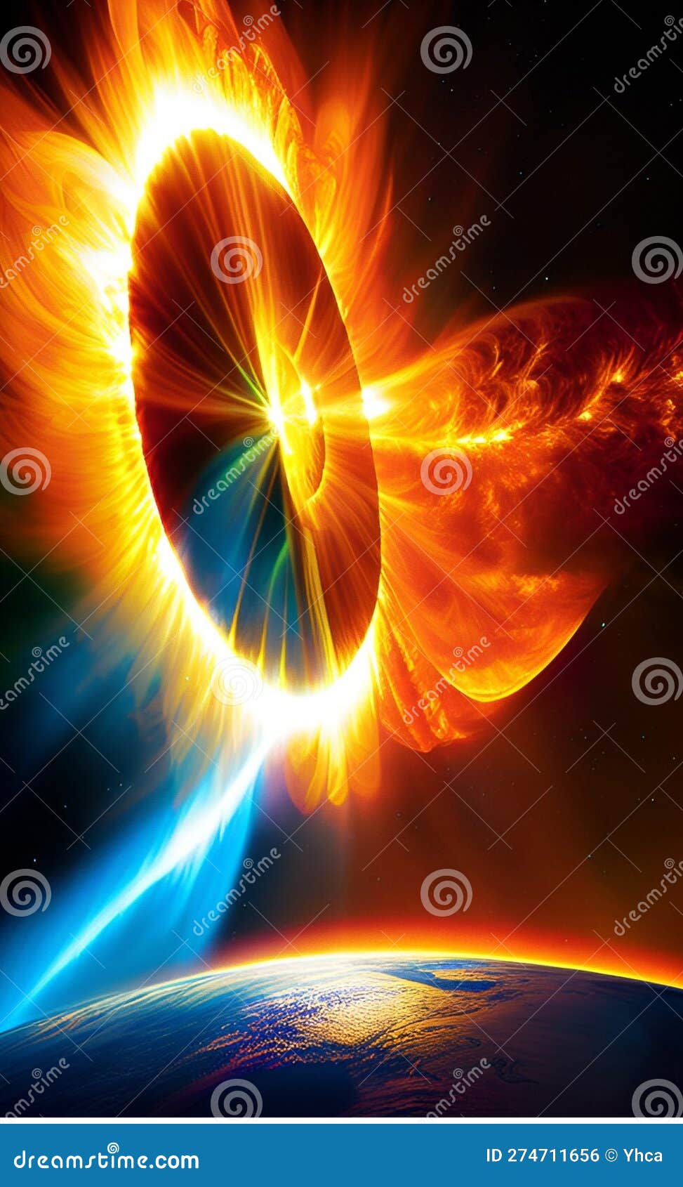 Solar Flare Illustration Artificial Intelligence Artwork Generated ...