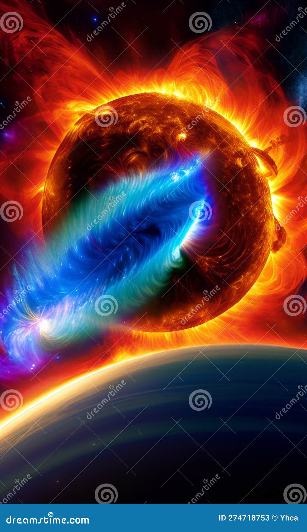 Solar Flare Plasma Clouds Illustration Artificial Intelligence Artwork ...