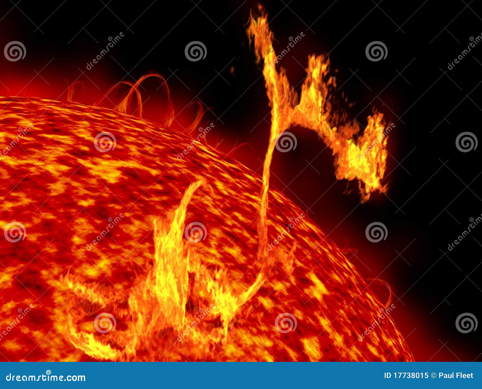 Solar flares stock illustration. Illustration of sunshine - 17738015