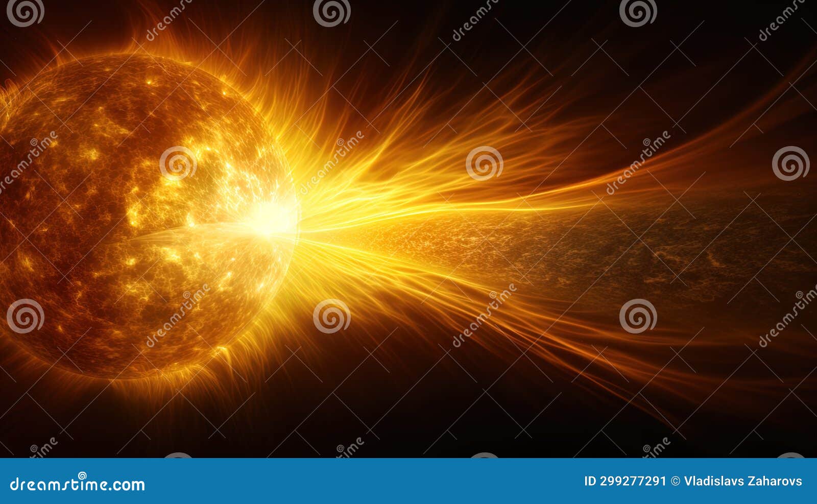 A Solar Flash In The Form Of A Huge Wave Spreading Throughout The ...