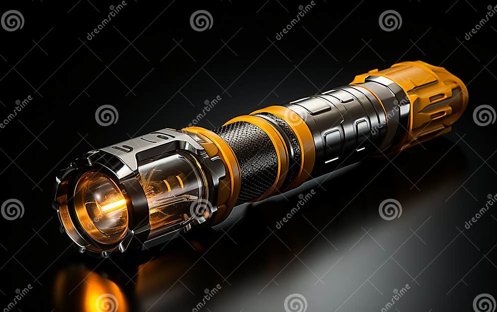 Solar Flashlights Against White Generative Ai Stock Photo - Image of ...