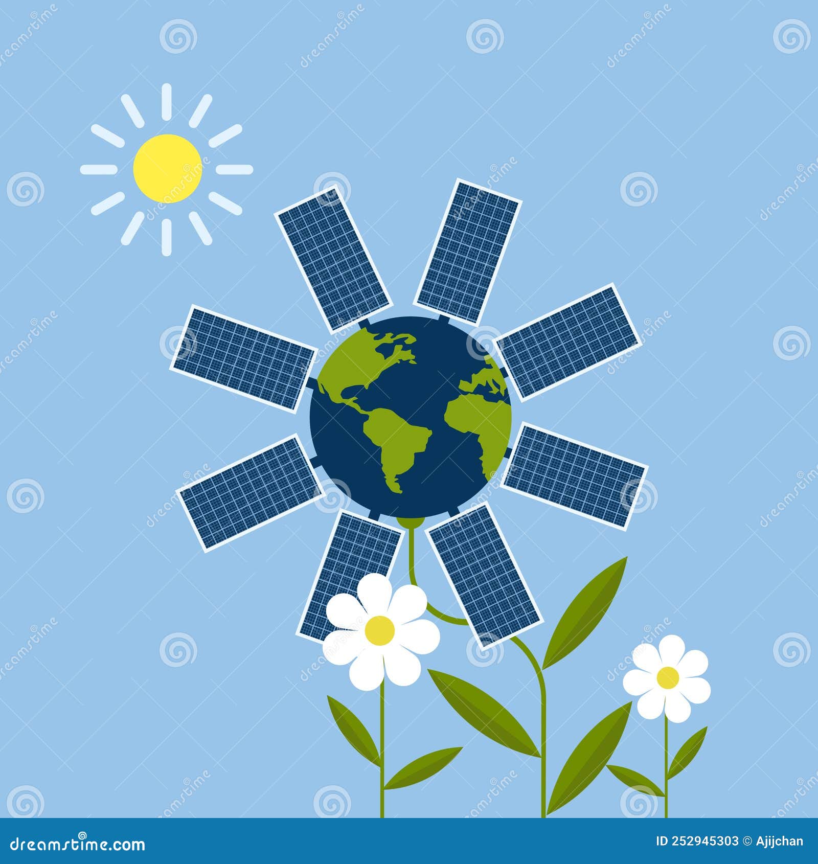 Solar Panels Installed Around The Earth That Looks Like A Flower ...