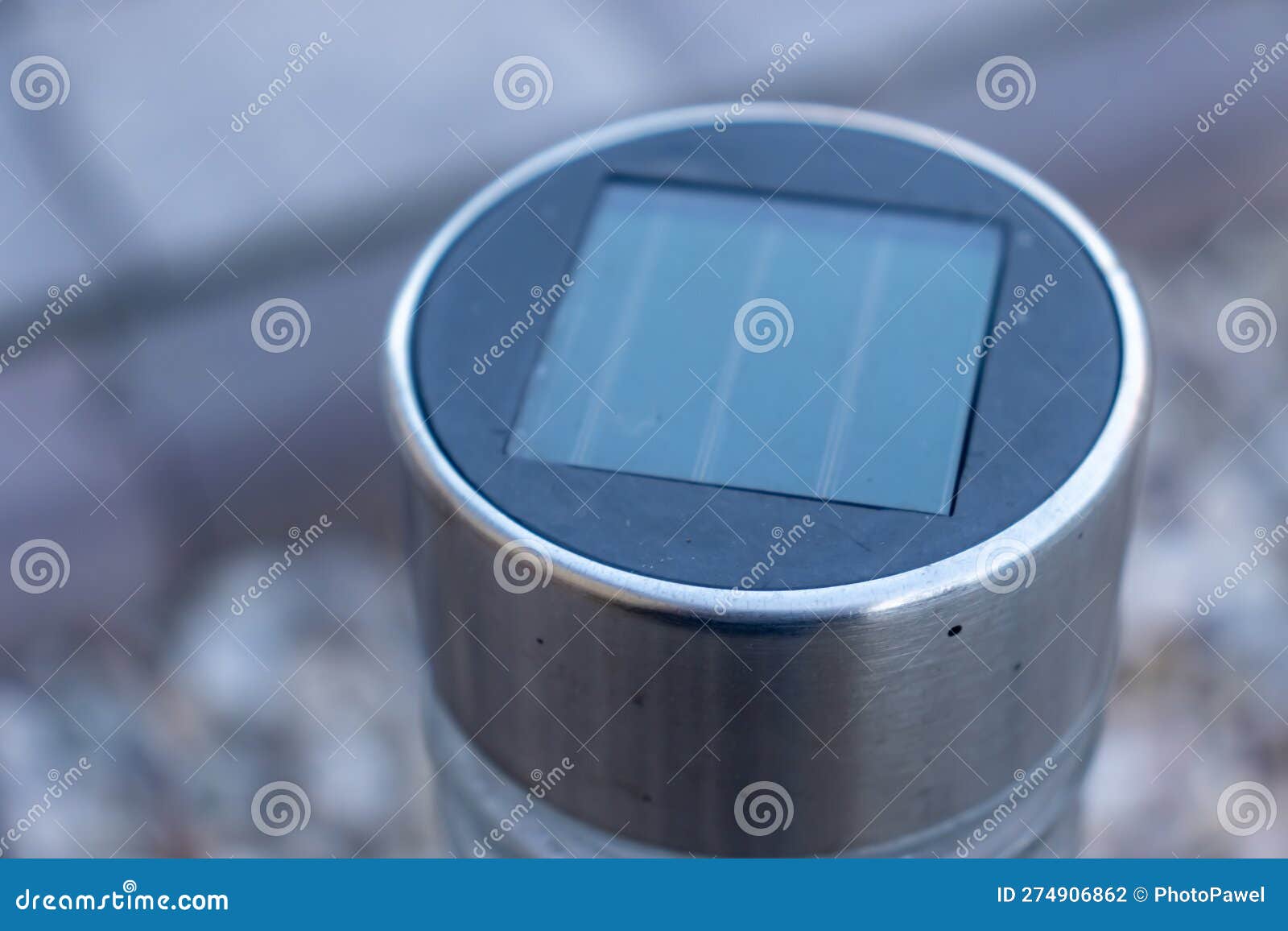 Solar Garden Lamp. Solar Outdoor Lamp Stock Photo - Image of lamp ...