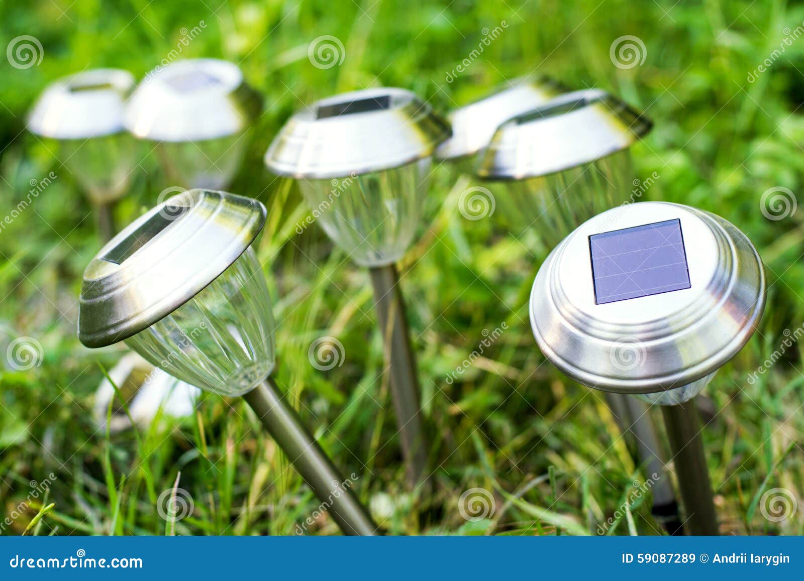 Solar garden lights stock image. Image of light, equipment - 59087289